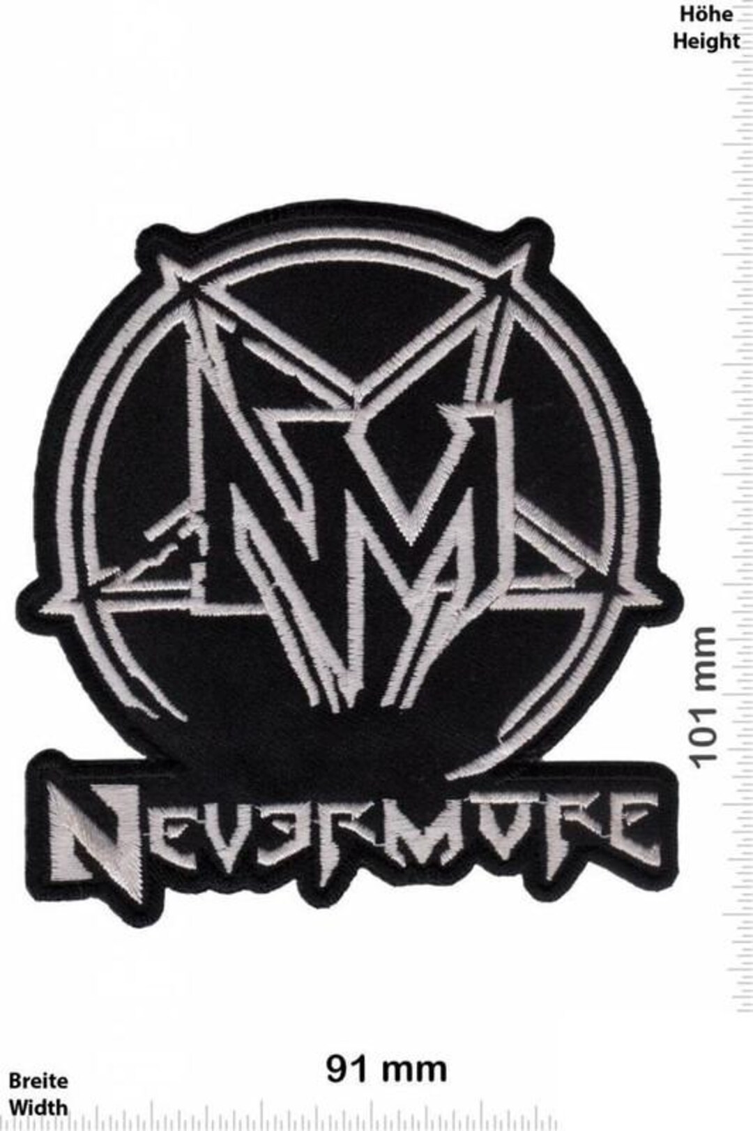 Nevermore Silver Us Metal Band Hq Embroidered Patch Badge Applique Iron ...