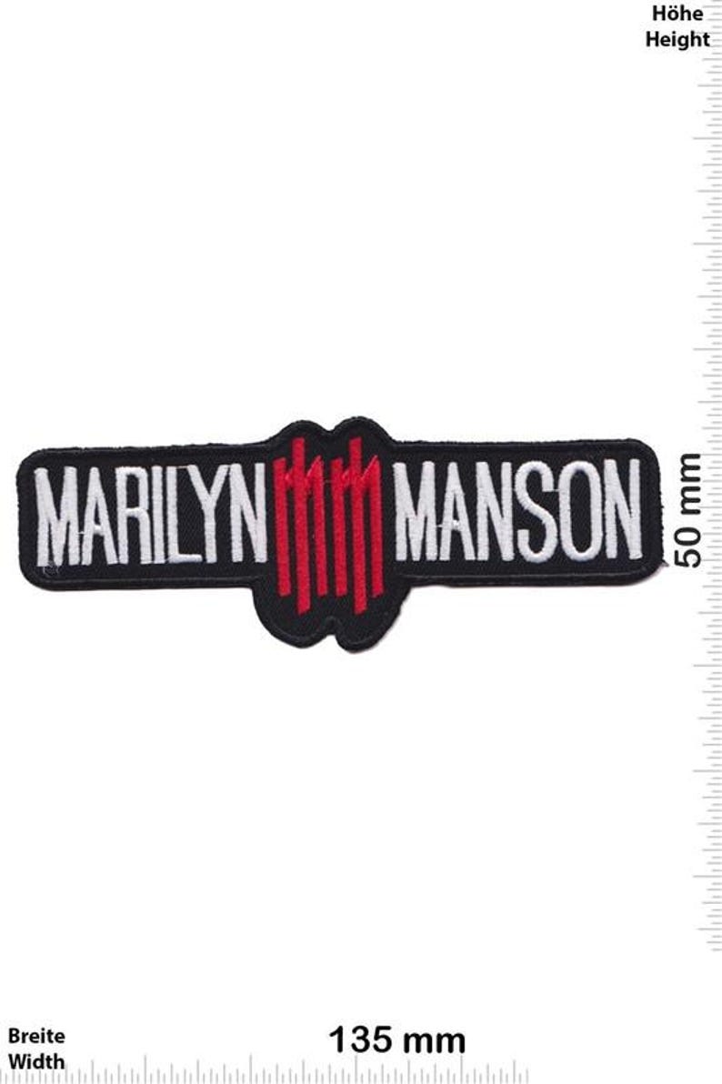 Marilyn Manson Red Embroidered Patch Badge Applique Iron On - Etsy