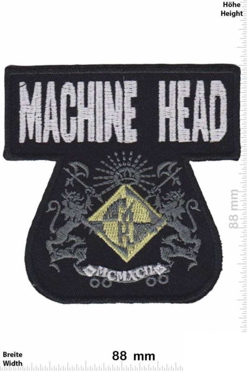 Machine Head Metal Band Coat of Arm Embroidered Patch Badge Applique ...