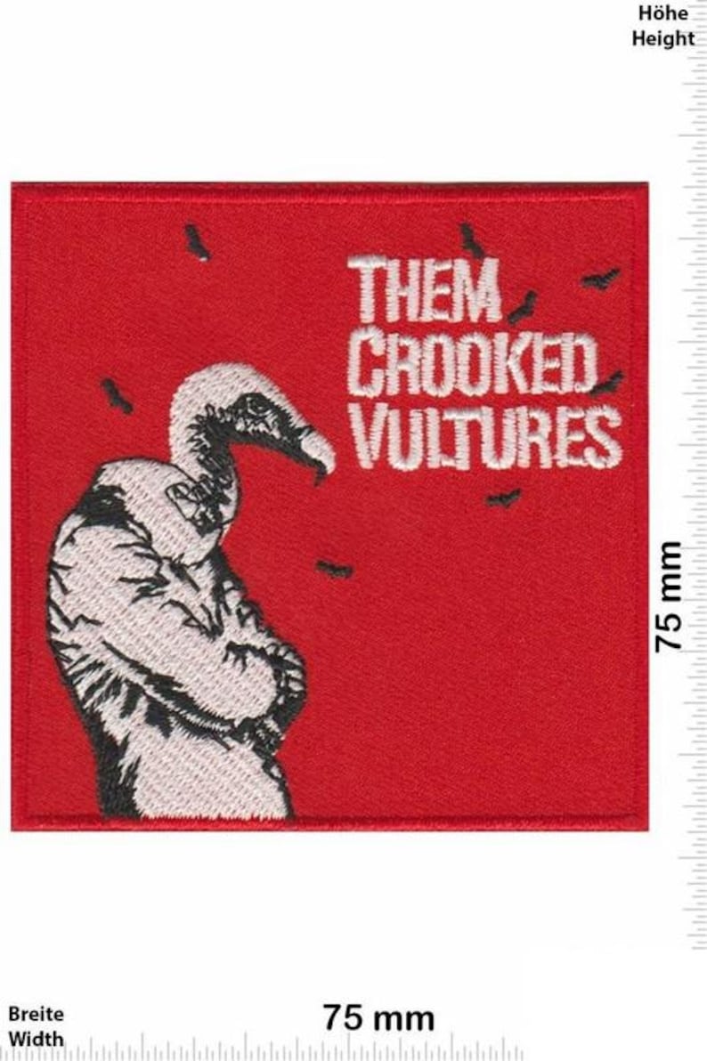 Them Crooked Vultures Hard R Embroidered Patch Badge Applique Iron On ...
