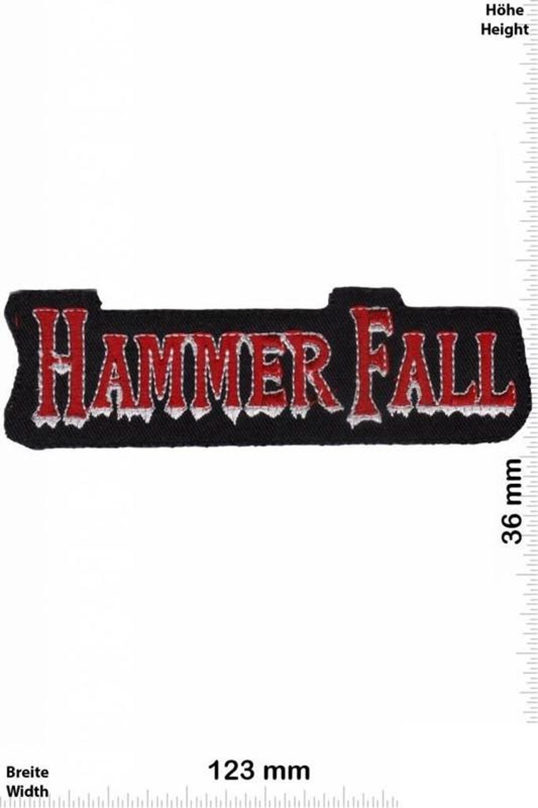 Hammerfall Red Power Metal Band Music Embroidered Patch Badge Applique ...