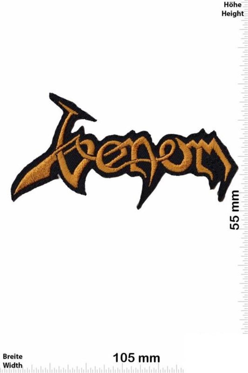 Venom Gold Metal Band Embroidered Patch Badge Applique Iron On - Etsy
