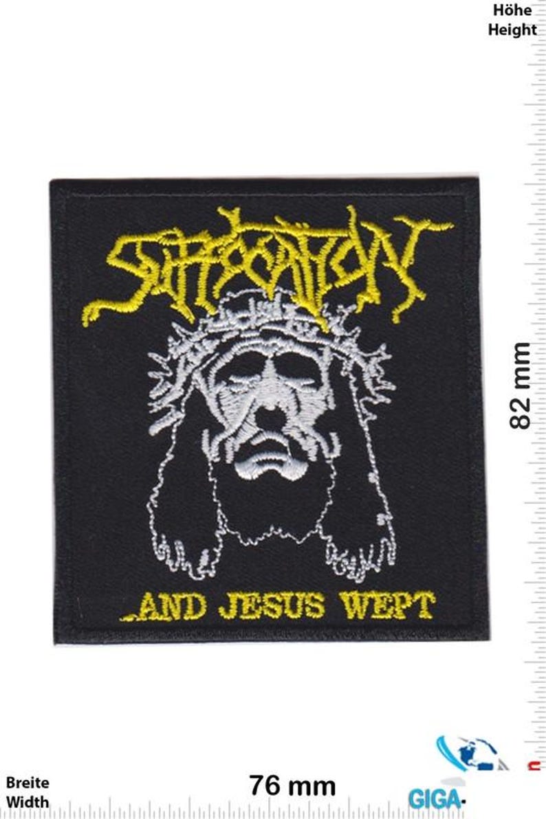 Suffocation and Jesus Wept Brutal Tech Embroidered Patch Badge Applique Iron On - Etsy