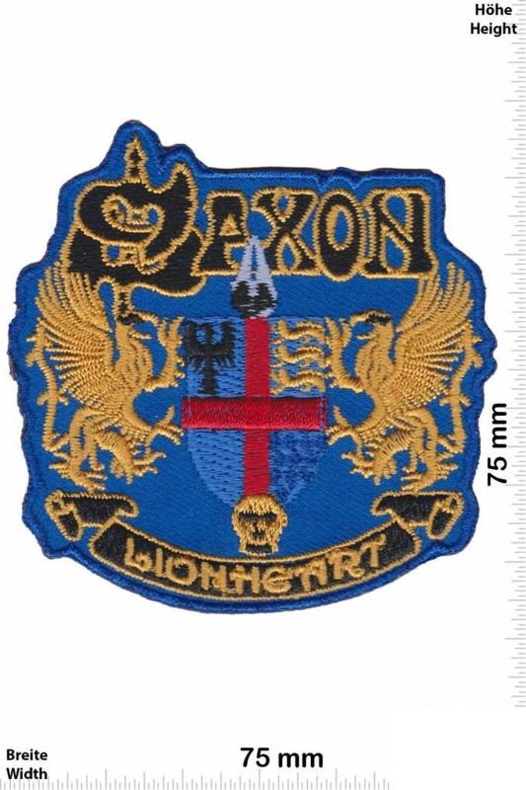 Saxon Lionheart Heavy Metal Band Small Hq Embroidered Patch Badge ...