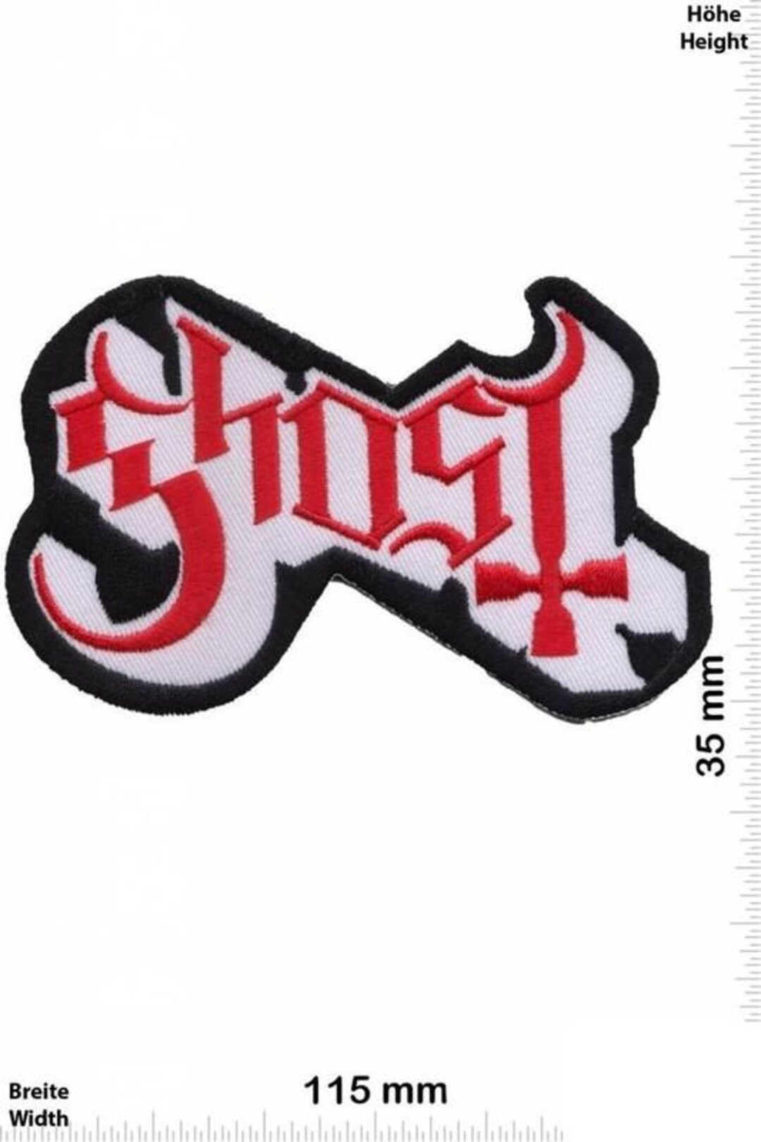 Ghost Red Rot Heavy Metal Band Embroidered Patch Badge Applique Iron On ...