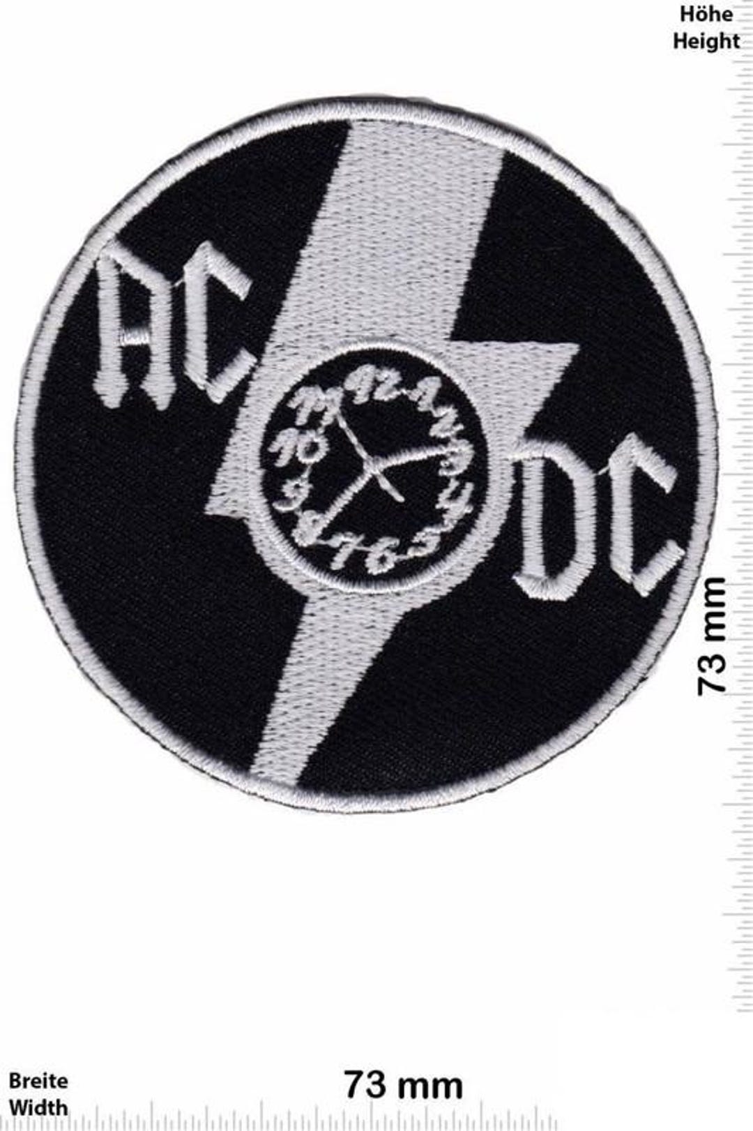 Ac Dc Acdc Clock Embroidered Patch Badge Applique Iron On - Etsy