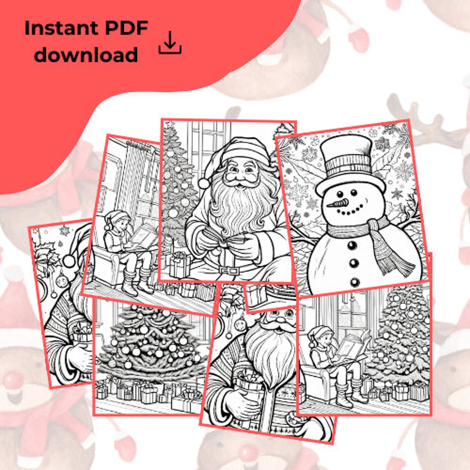 6 Christmas Coloring Pages | Christmas Coloring Book | Homeschool ...