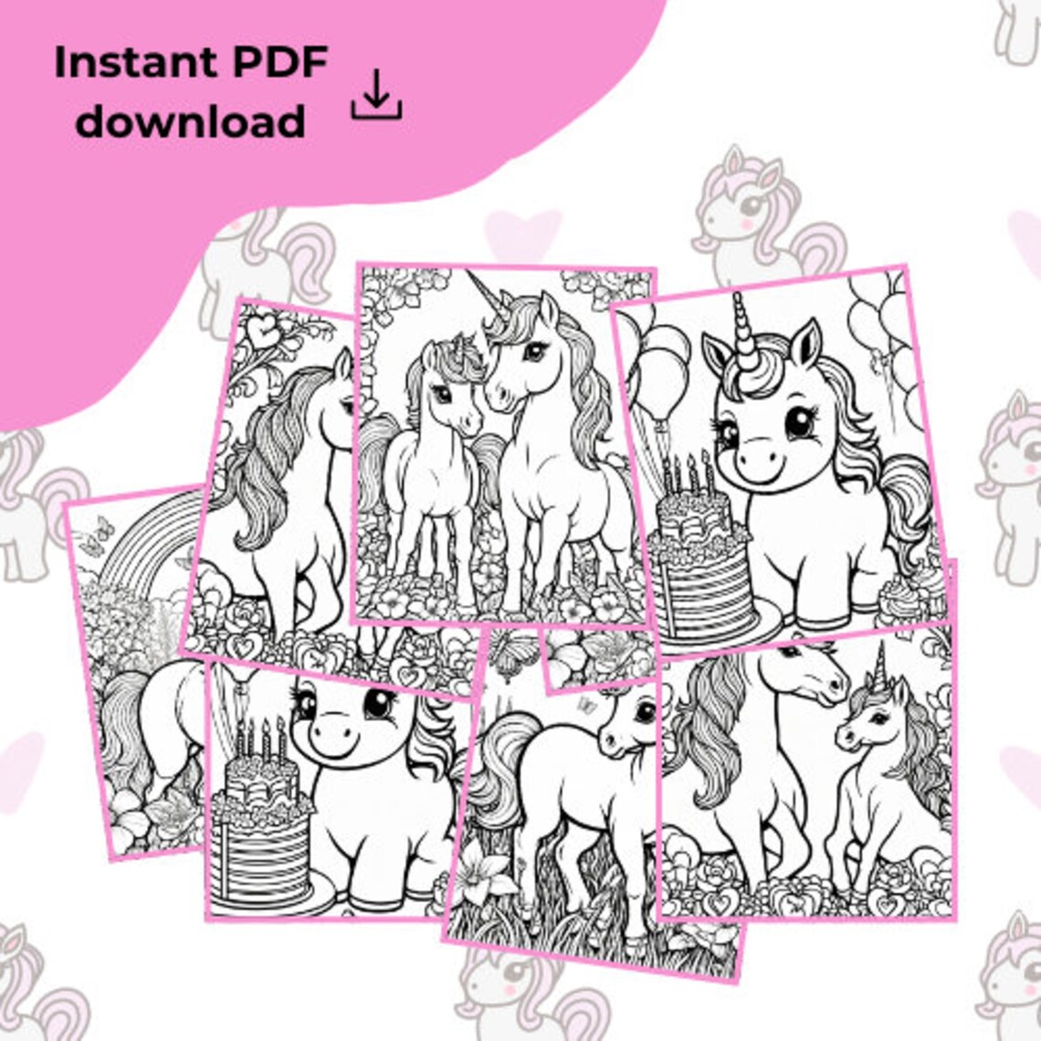 6 Unicorn Coloring Pages | Cute Coloring Pages | Coloring Pictures ...