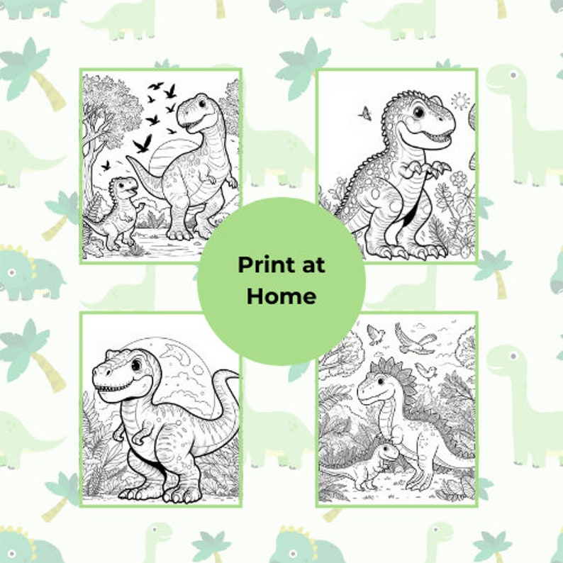 6 Dinosaur Coloring Pages Dinosaur Coloring Book Dinosaur Printables ...