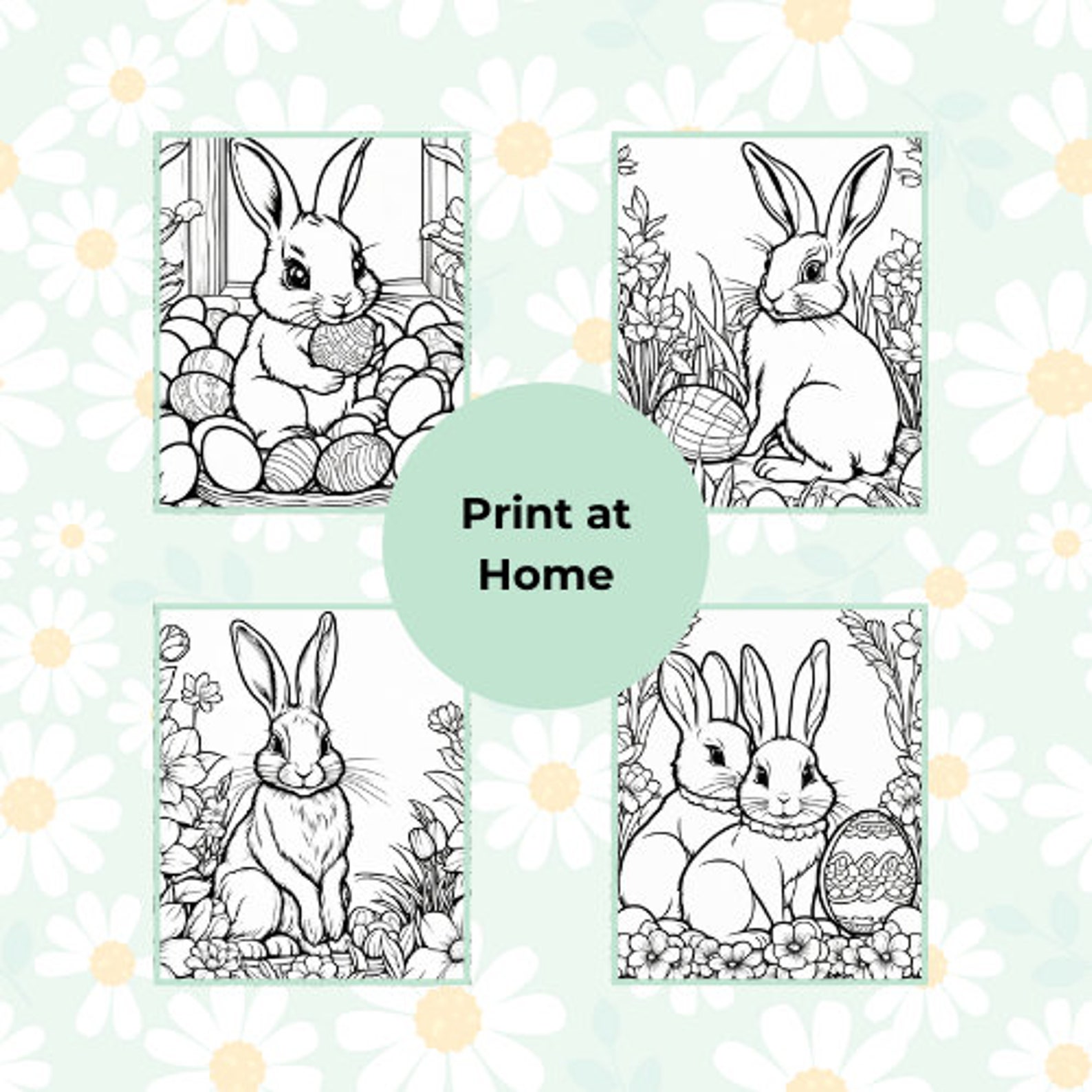 6 Easter Coloring Pages | Easter Coloring Book | Easter Activities ...