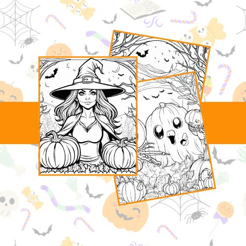 6 Halloween Coloring Pages | Coloring Pictures | Fall Coloring Pages ...