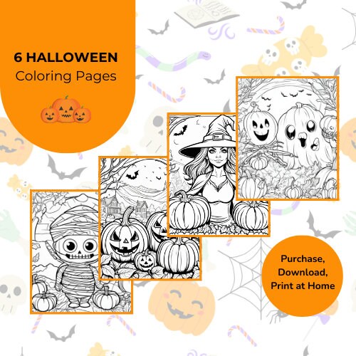6 Halloween Coloring Pages | Coloring Pictures | Fall Coloring Pages ...