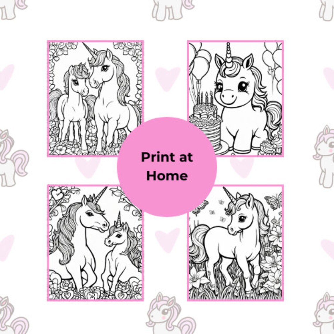 6 Unicorn Coloring Pages | Cute Coloring Pages | Coloring Pictures ...