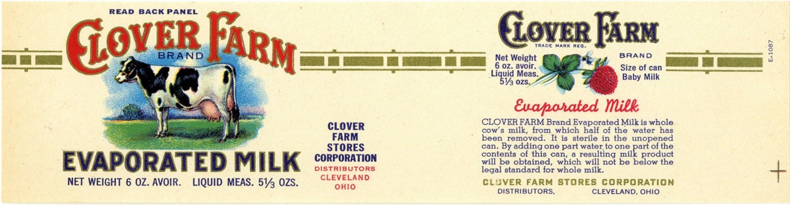 9 Different Evaporated Milk Can Labels | Etsy