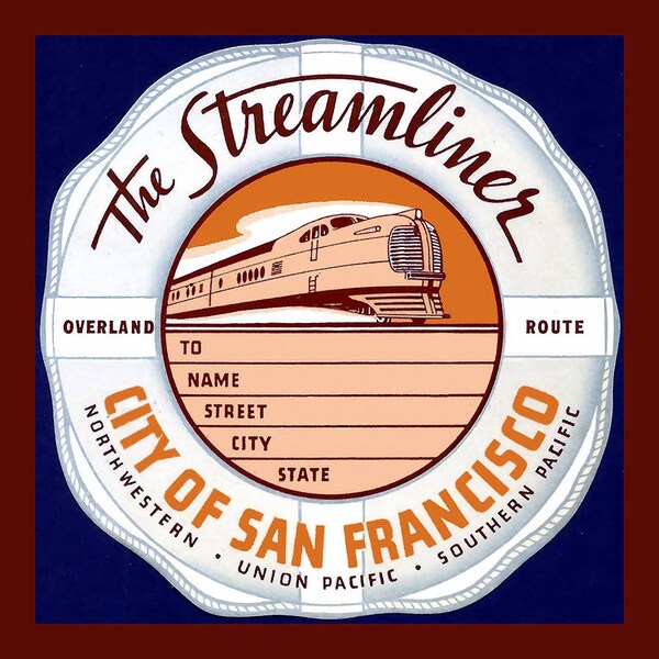 Streamliner Train - Etsy
