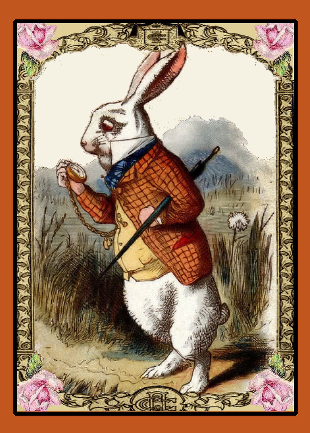 Rabbit Checking His Watch Large Refrigerator Magnet Free US Shipping - Etsy