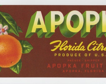 Six Different Florida Fruit Crate Labels - Etsy