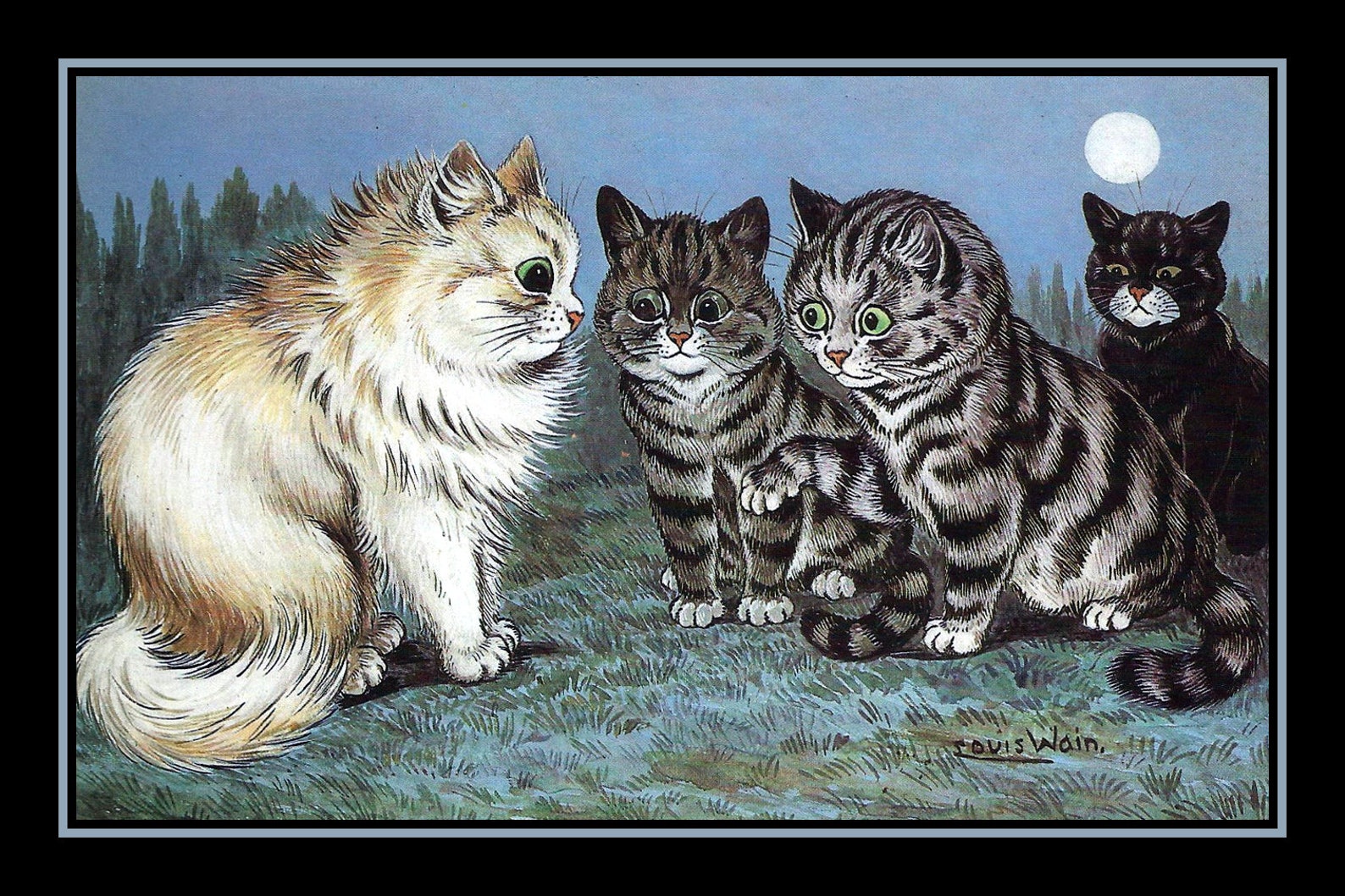 Louis Wain Kitten Consulting Dr. Cat Large Refrigerator Magnet - Etsy