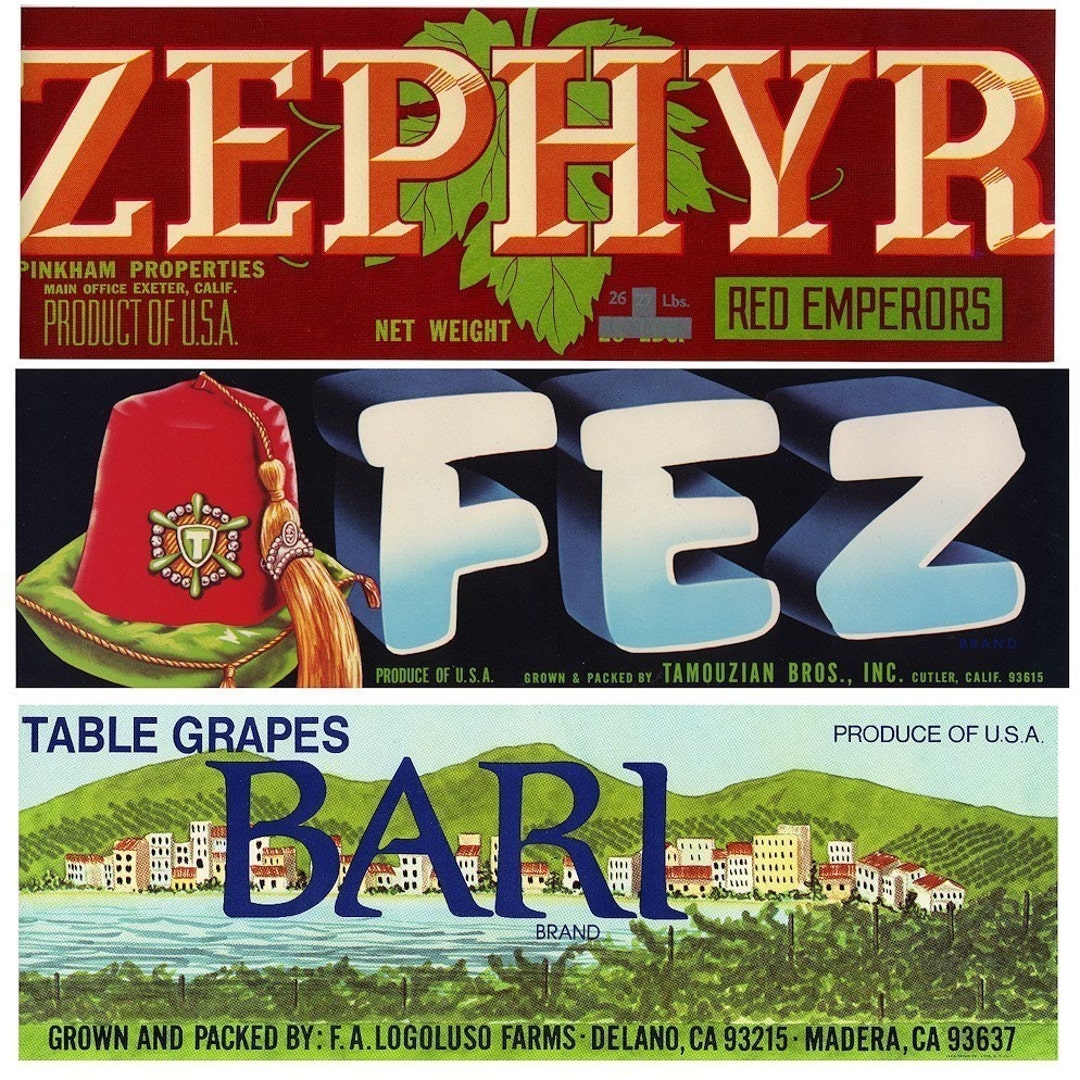 15 Different Grape Crate Labels - Etsy