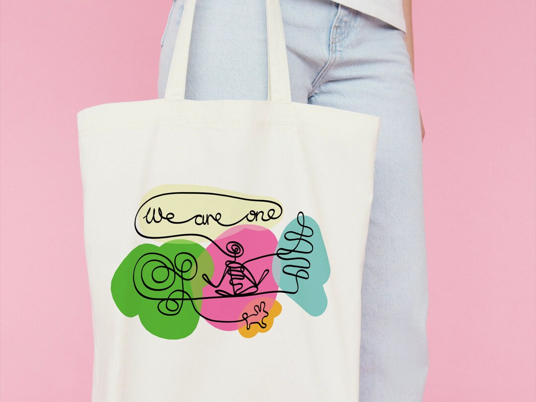 We Are One Nature and Meditating Man Unity Illustration, Printable ...