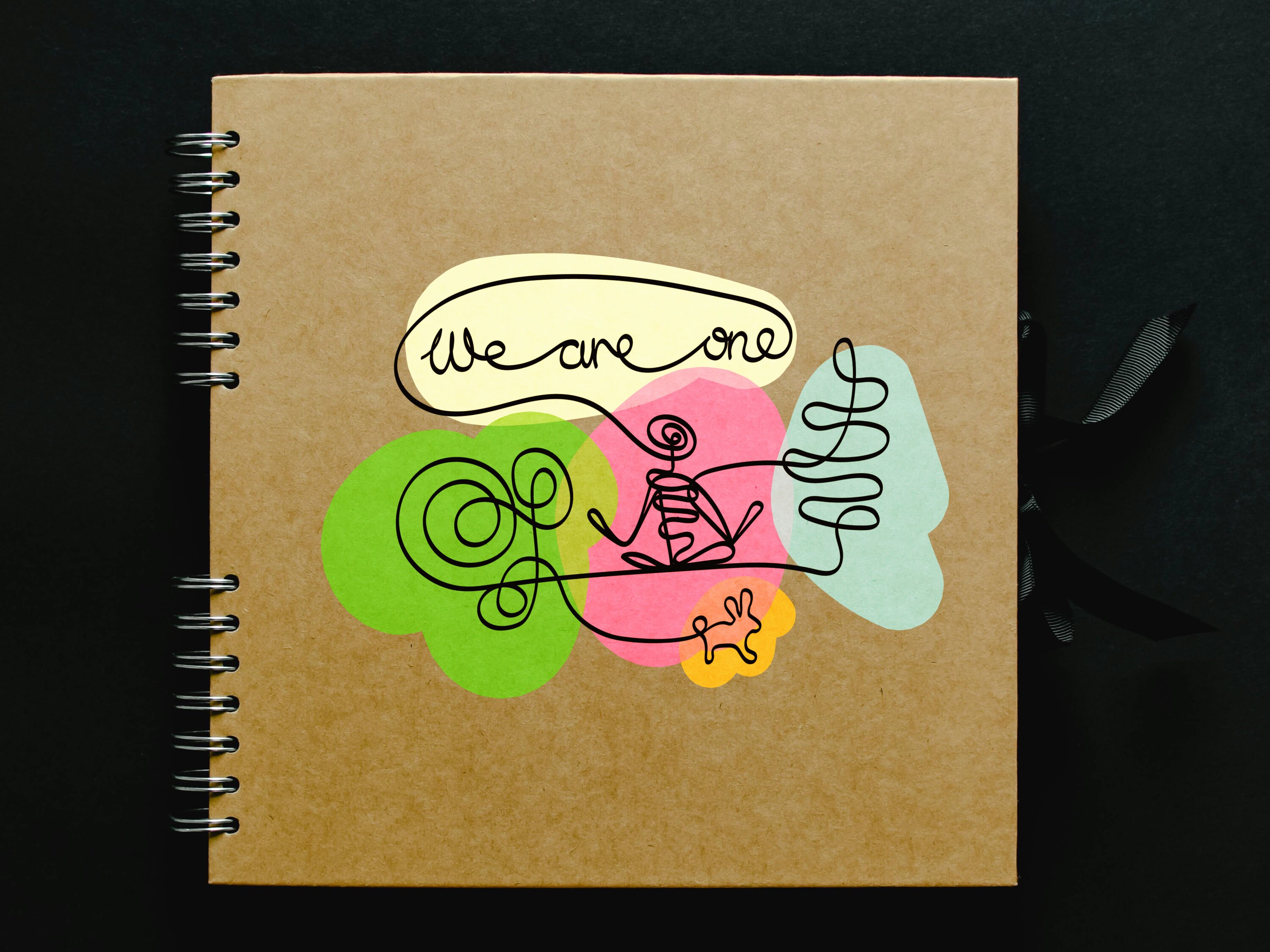 We Are One Nature and Meditating Man Unity Illustration, Printable ...