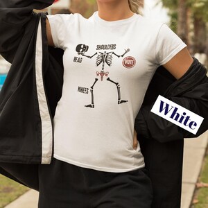 Kamala Harris Inspired Skeleton Voting Tee Feminist & Halloween Gift ...