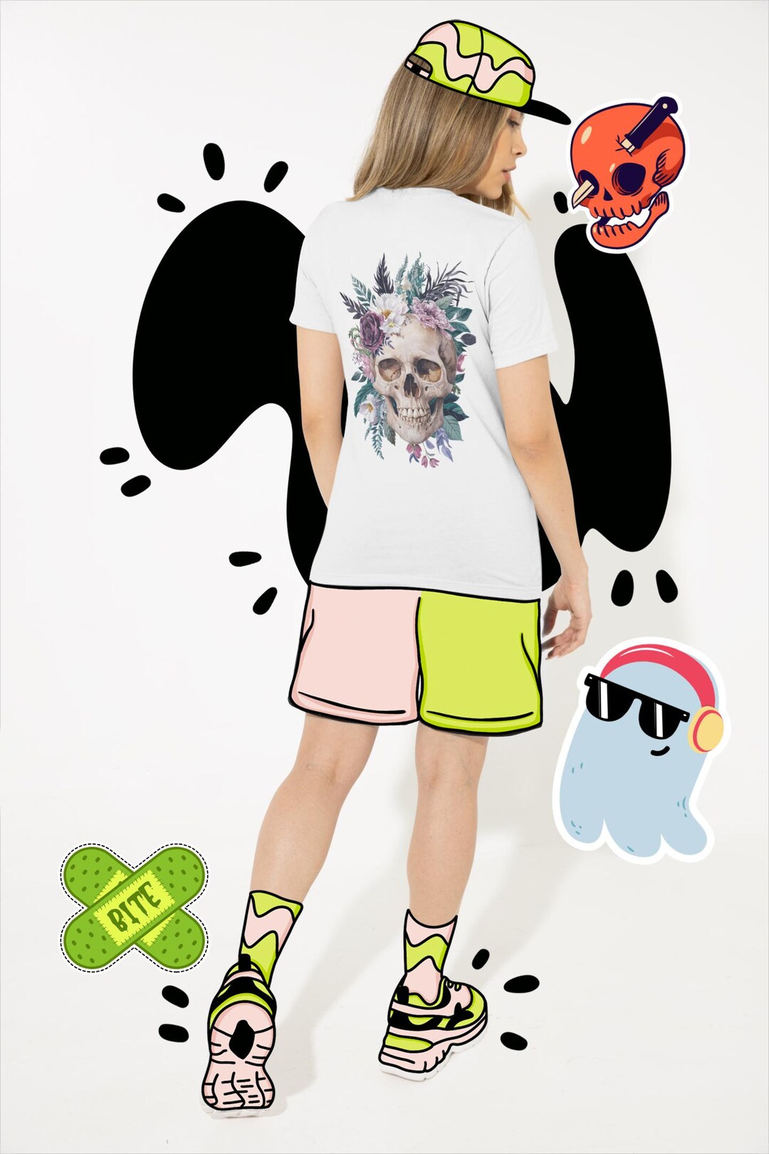 Spooky Botanical Skeleton Tee, Feminist Halloween Gift, Witchy Flower ...