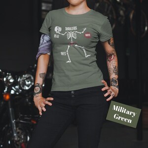 Kamala Harris Inspired Skeleton Voting Tee Feminist & Halloween Gift ...