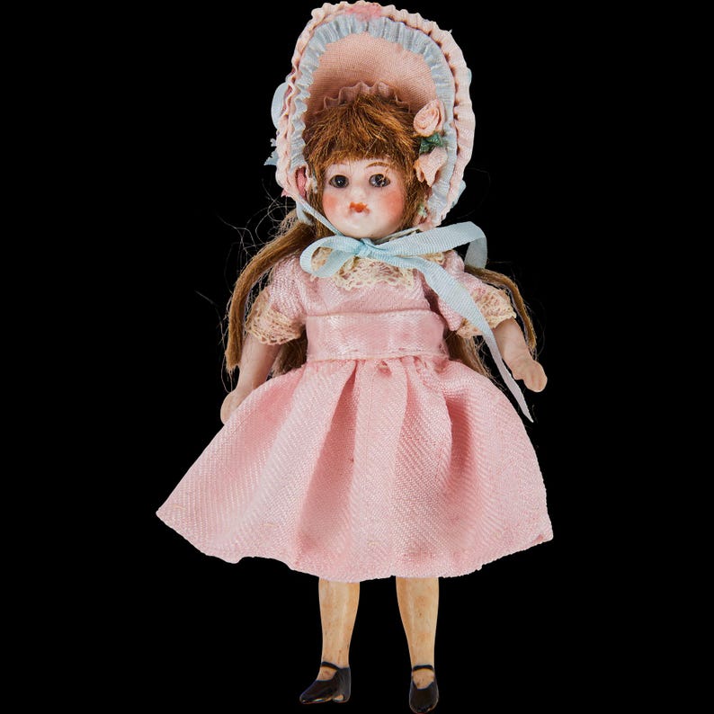 Antique Miniature German 3 Inch Doll With an Exquisite Costume - Etsy