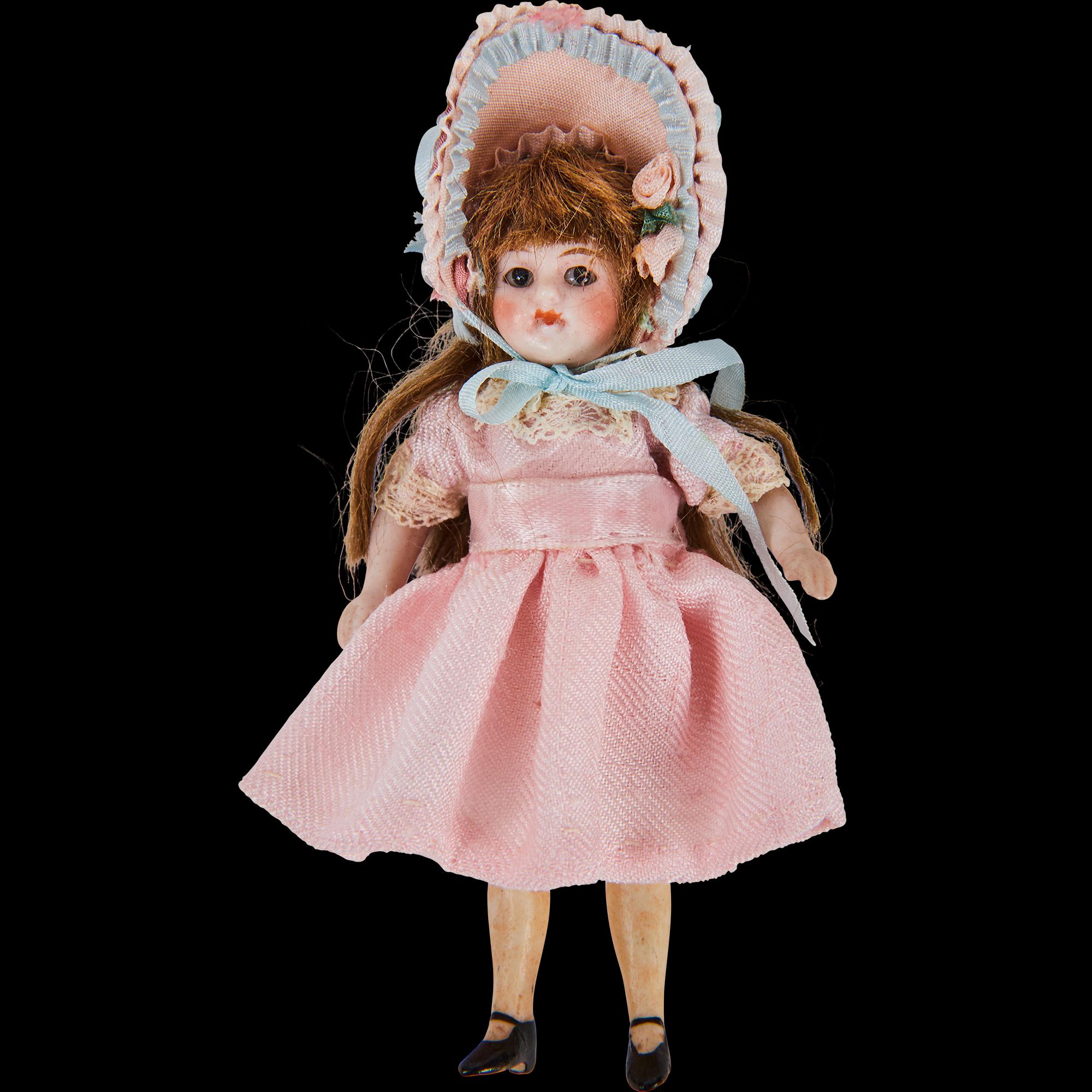 Antique Miniature German 3 Inch Doll With an Exquisite Costume - Etsy