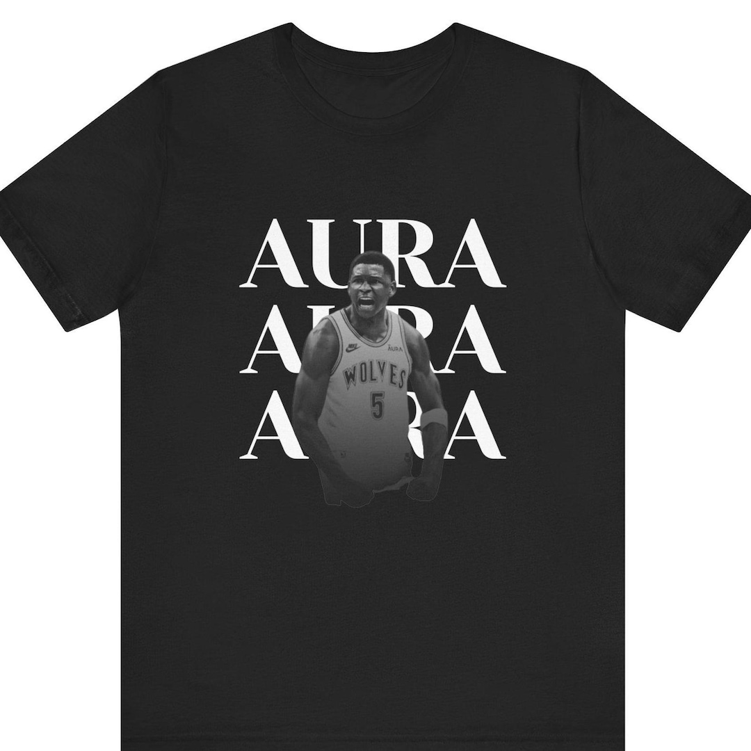 Anthony Edwards Aura Vintage Minnesota Timberwolves NBA Graphic Tee ...