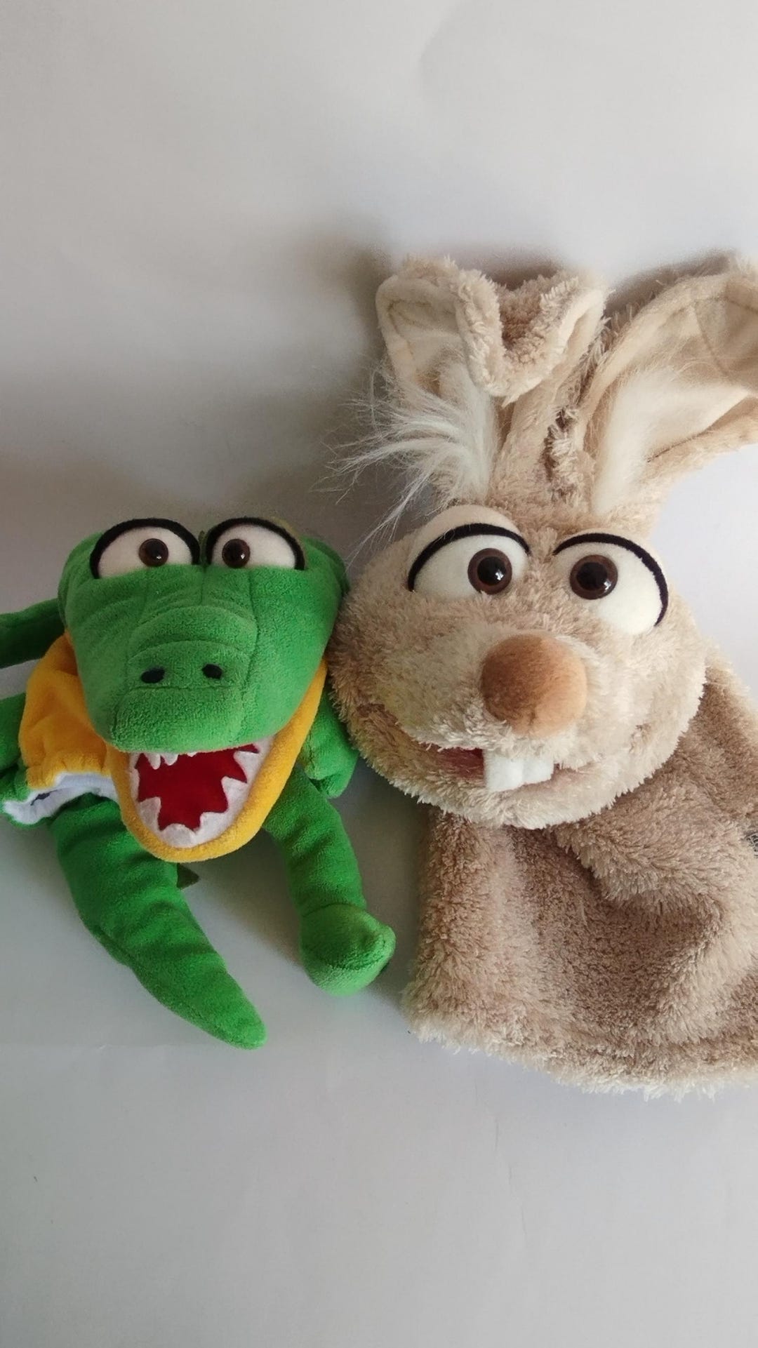 Living Puppets Lot of Two Plush Hand Puppets Crocodile Rabbit - Etsy