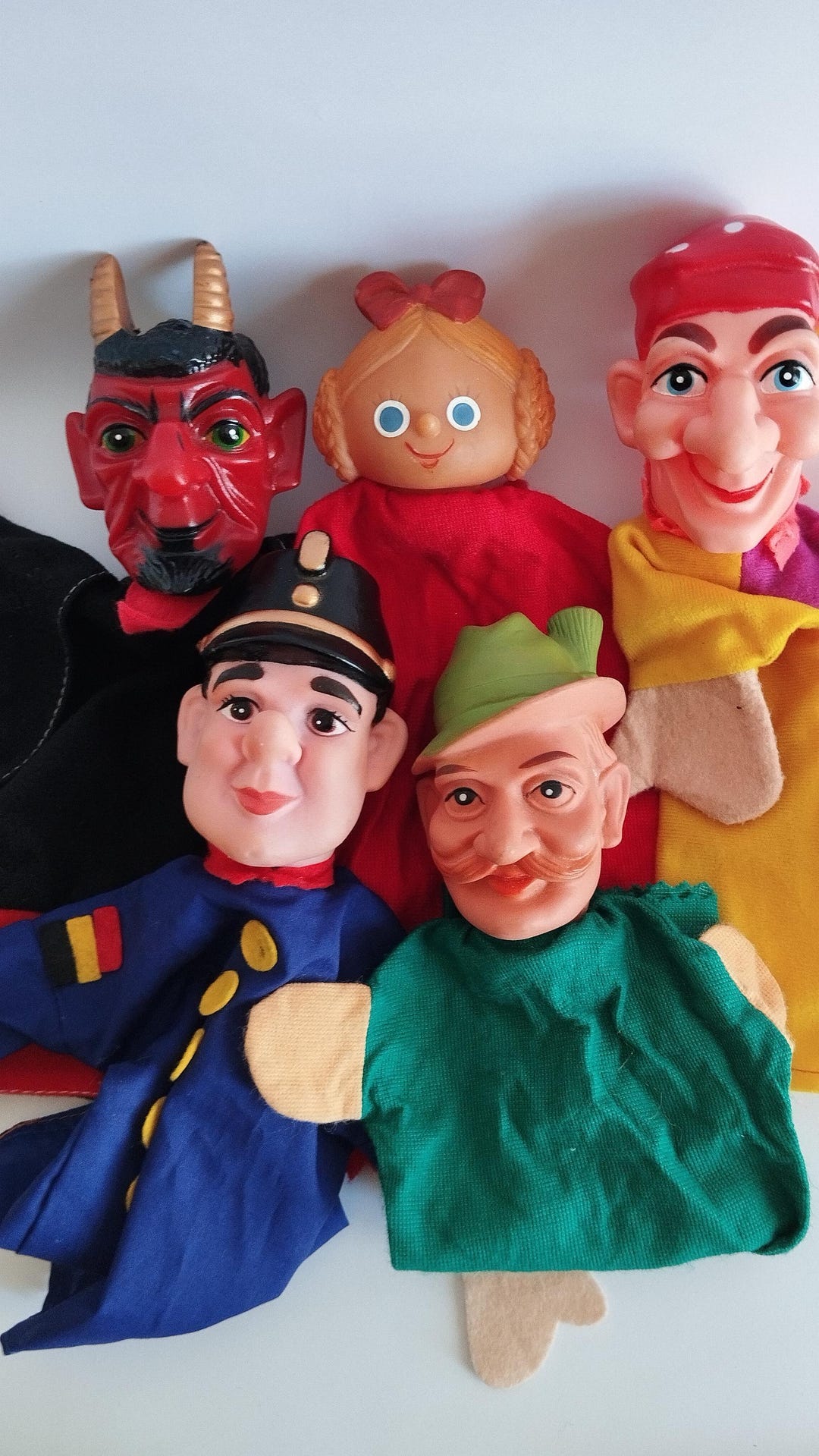 Lot of 5 Vintage Rubber Head Hand Puppets Germany - Etsy