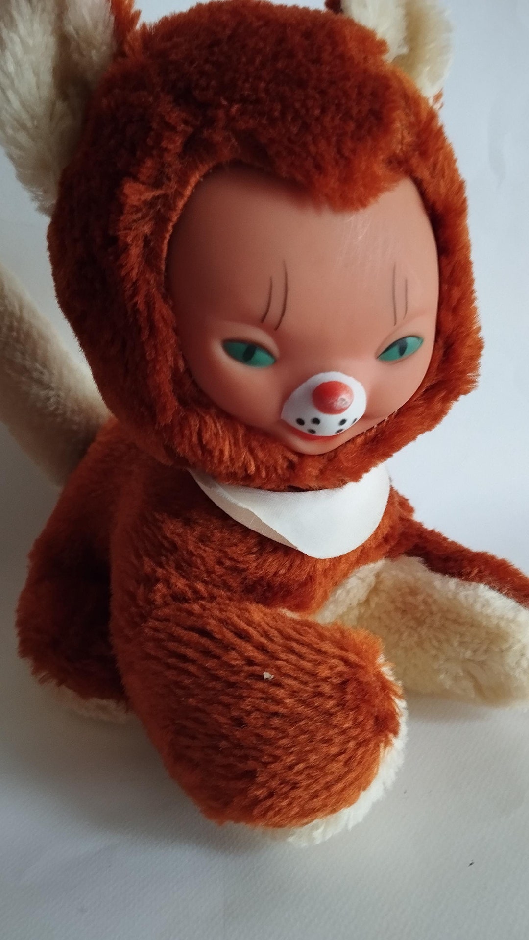 Vintage 70's Sonni Sonneberg Rubber Face Cat Vintage Plush Toy ...