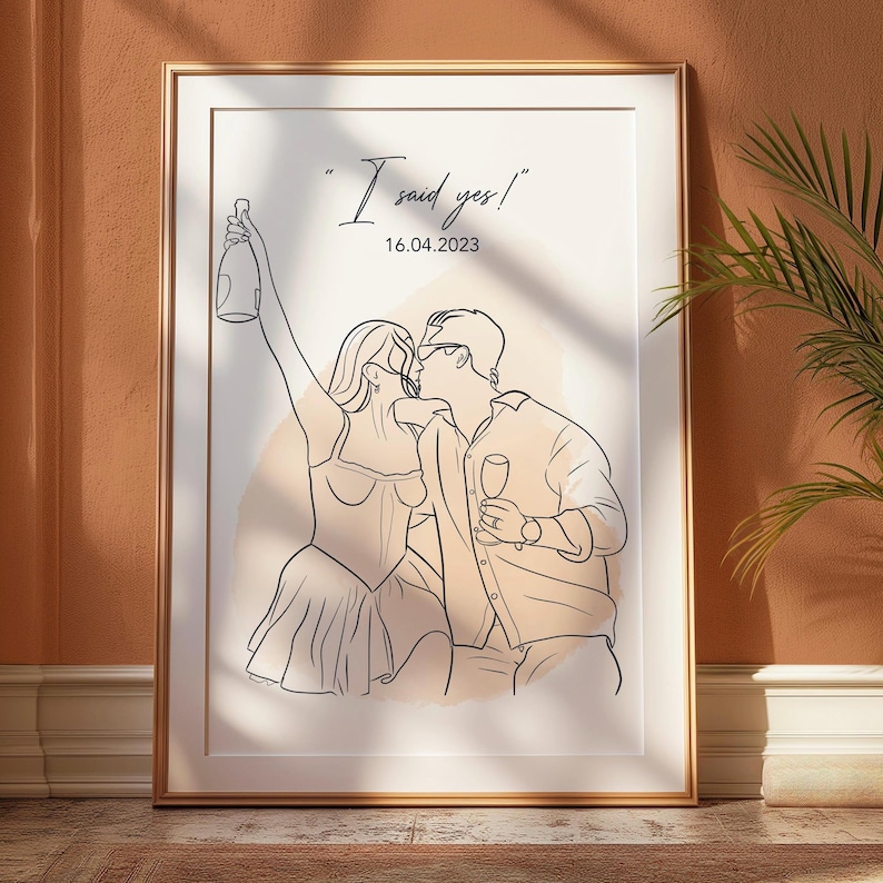 One Line Drawing, Custom Family Portrait, Personalized Graduation Line ...