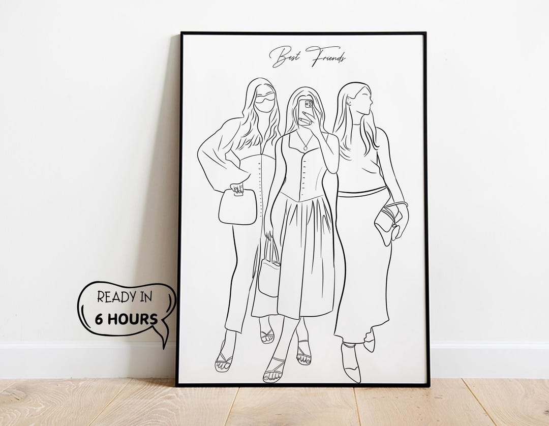 One Line Drawing, Custom Line Art, Personalized Wedding Line Art ...