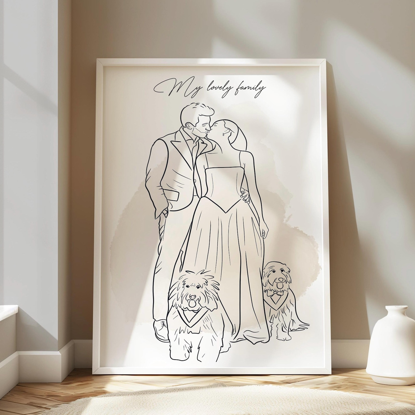 One Line Drawing, Custom Family Portrait, Personalized Graduation Line ...