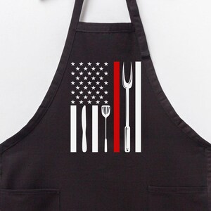 American Flag Kitchen Apron, USA Flag Apron, Grilling Tools Apron, Mens ...