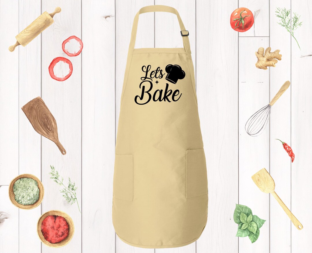 Let's Bake Apron, Baking Apron for Mom, Apron for Baking, Baking Lover ...