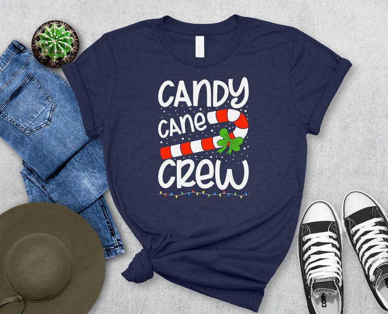 Candy Cane Crew Shirt | Christmas Crew Tee | Family Christmas Gift ...