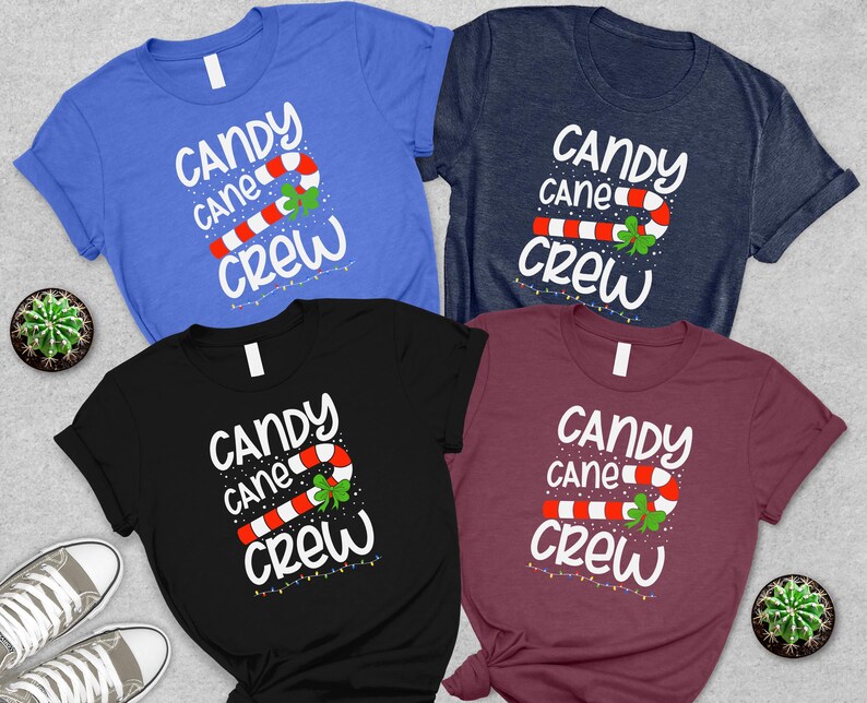 Candy Cane Crew Shirt | Christmas Crew Tee | Family Christmas Gift ...