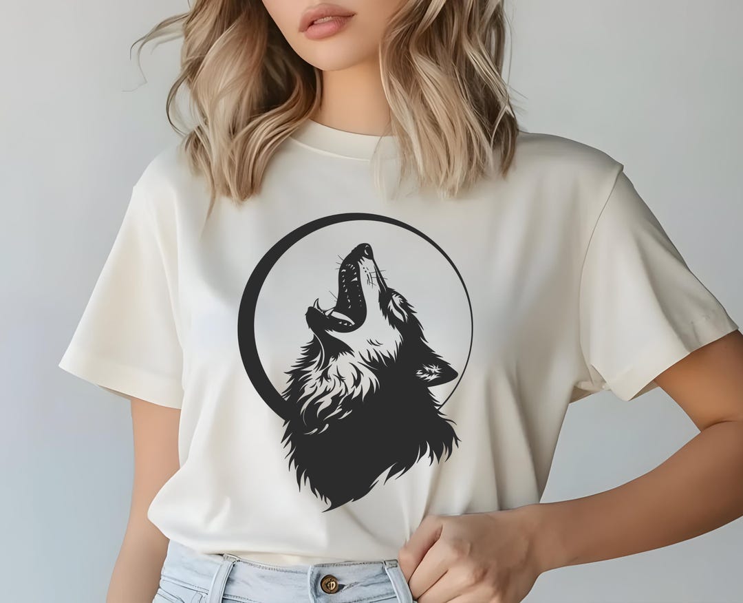 Howling Wolf Shirt – Lone Wolf T-shirt – Wolf Spirit Animal Tee ...
