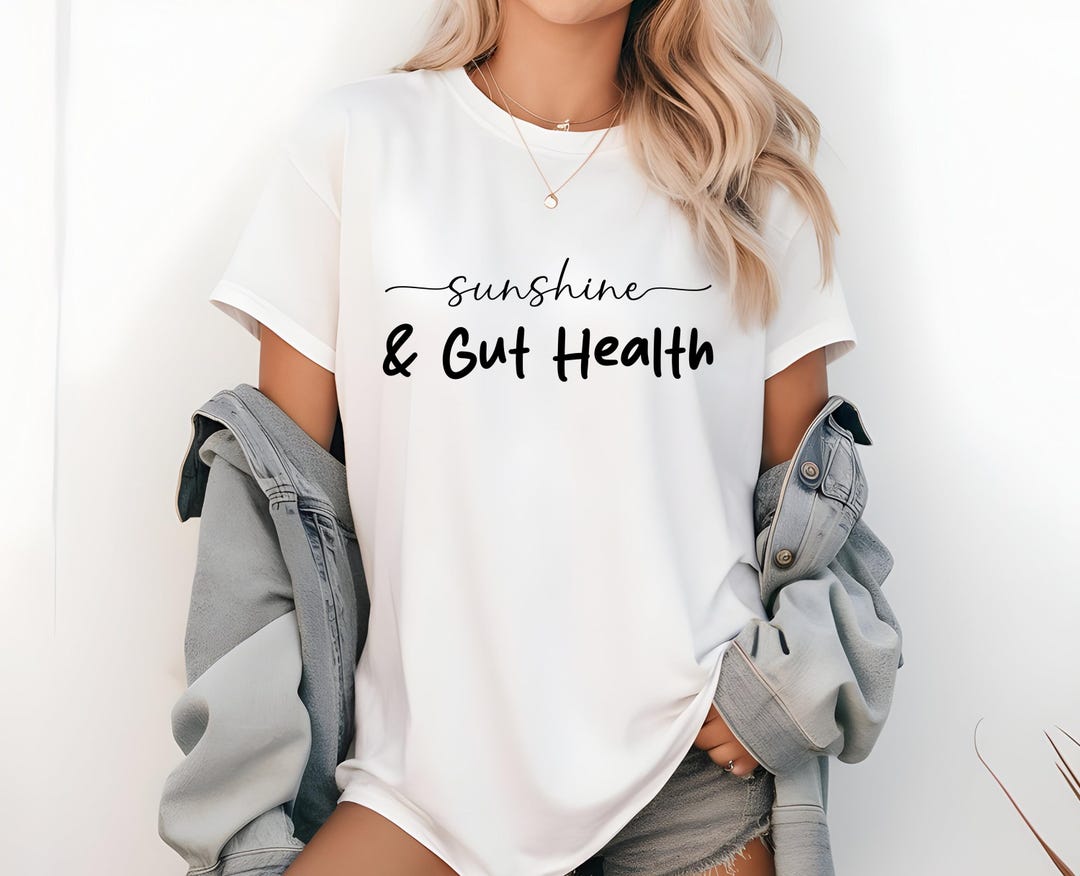 Sunshine & Gut Health Tee | Healthy Gut T-shirt | Wellness and ...