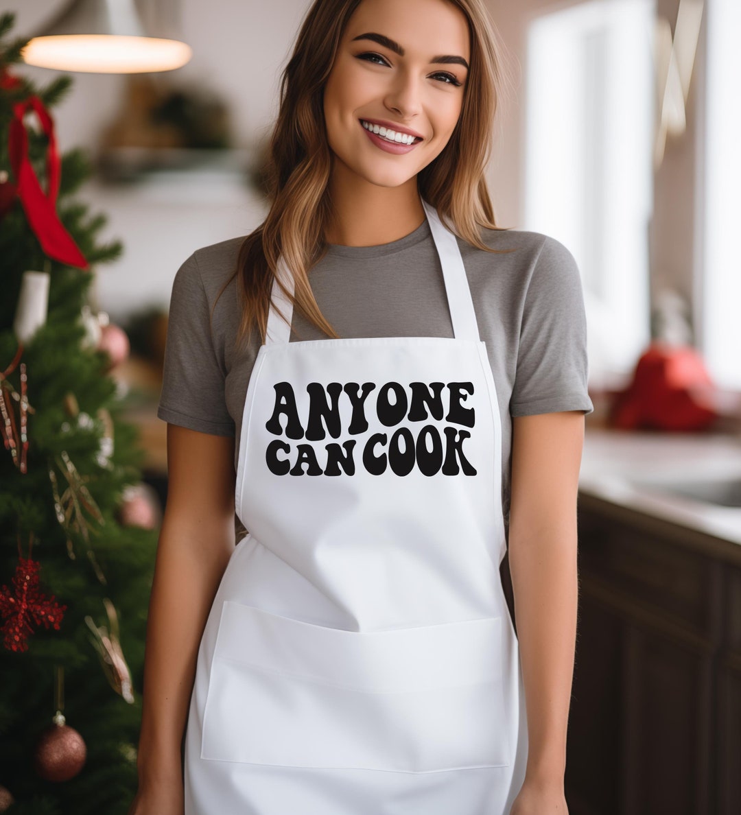 Anyone Can Cook Apron Kitchen Smock, Family Apron, Mom and Dad Apron - Etsy