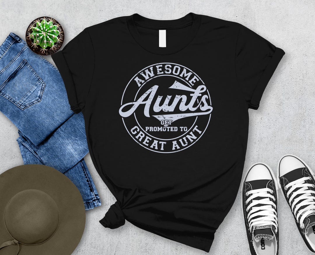 Promoted to Great Aunt Shirt | Great Aunt Tee | Great Aunt Reveal Gift ...