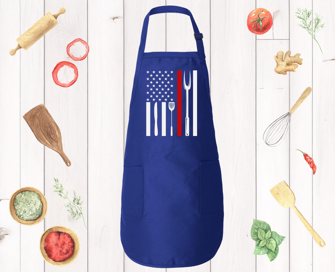 American Flag Kitchen Apron, USA Flag Apron, Grilling Tools Apron, Mens ...