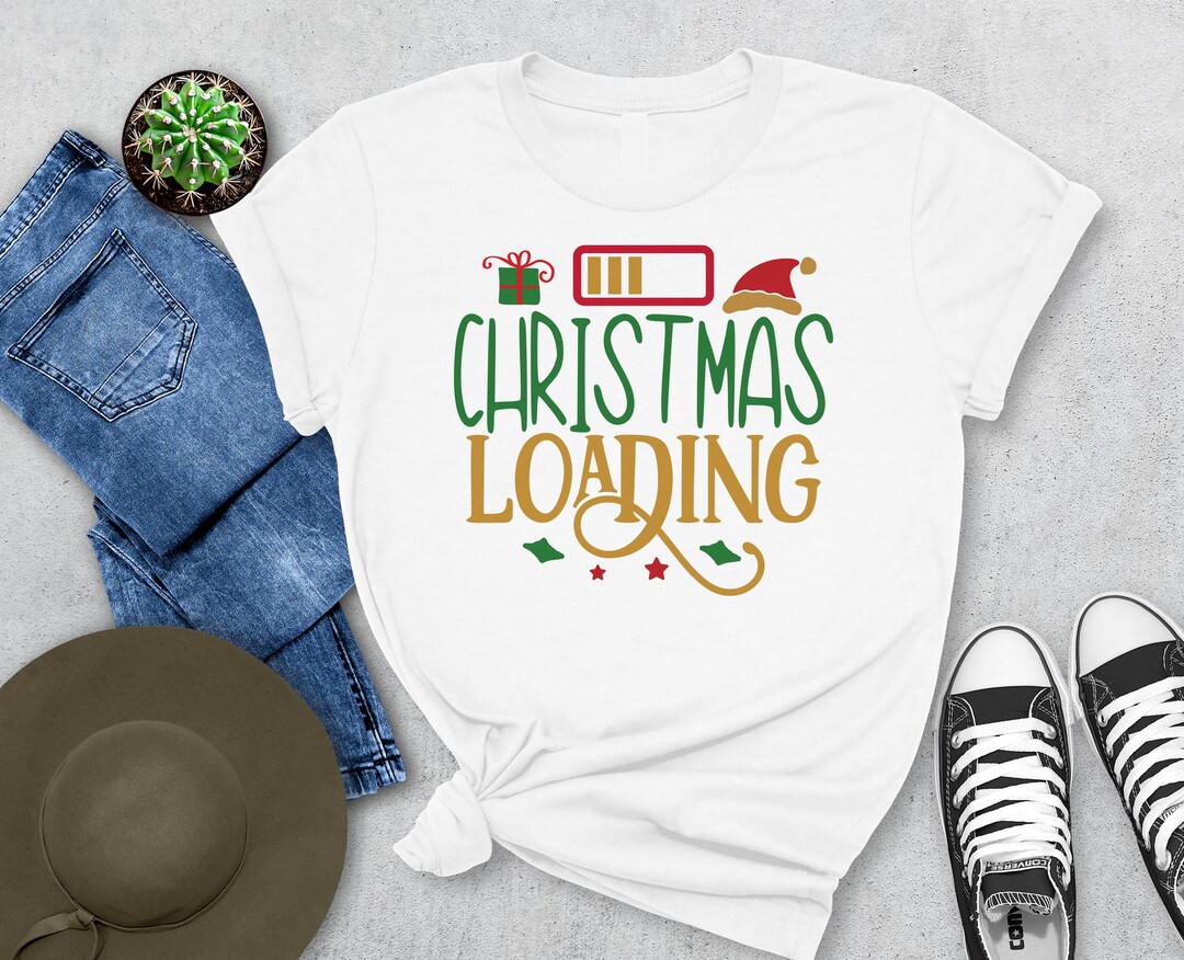 Christmas Loading Shirt, Funny Christmas Tree Shirt, Holiday Christmas ...