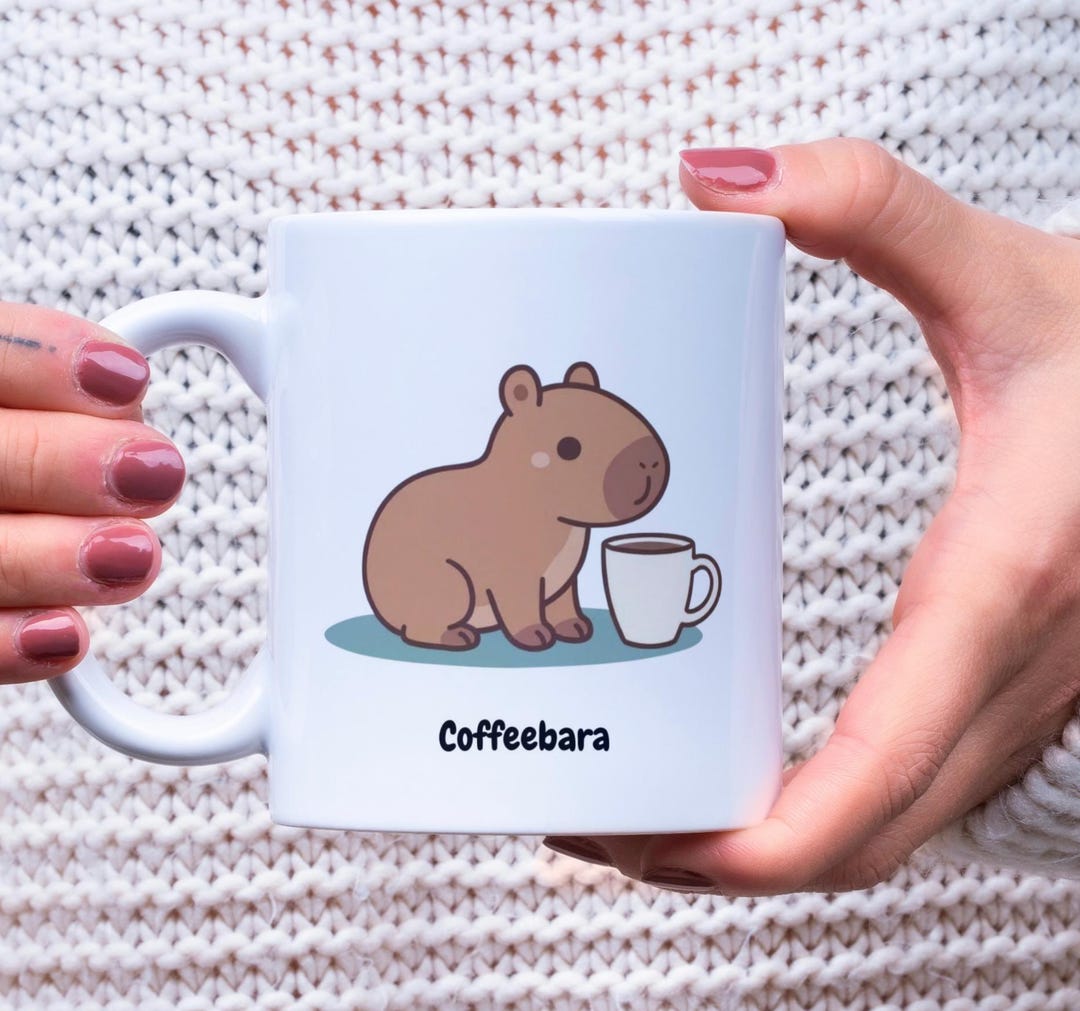 Coffeebara Capybara Coffee Mug – Cute Capybara Gift, Funny Animal ...
