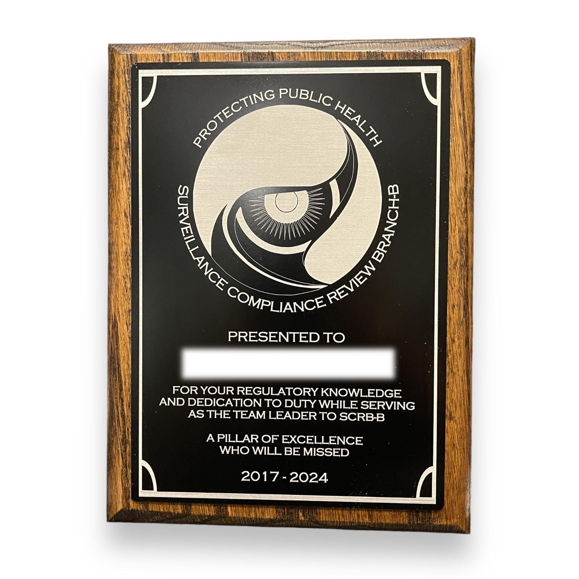 Custom Engraved Award Plaque With Metal Facing - Etsy