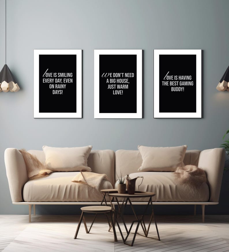 Motivational Love Quotes Wall Art Set of 100, Love Quotes Wall Art ...